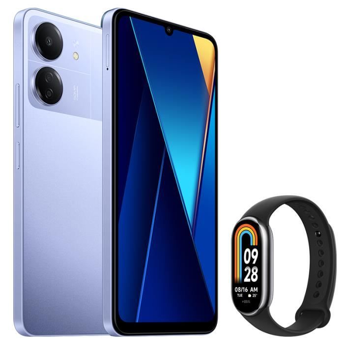 POCO C65 8Go 256Go Violet Smartphone 4G Avec XIAOMI Smart Band 8 Noir ...