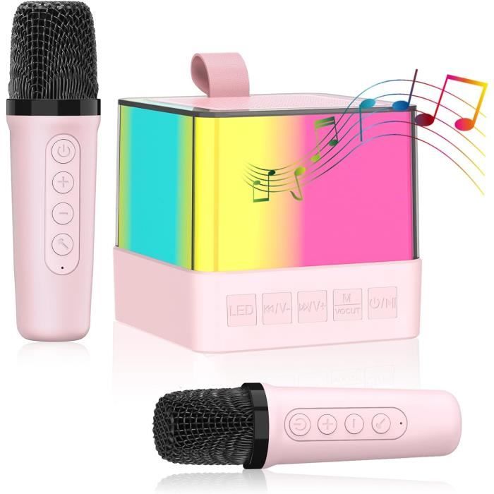 Machine de karaoké rose 2 microphones de karaoké pour enfants et ...