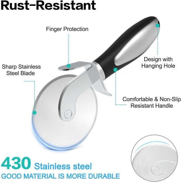 Roulette Pizza, Coupe Pizza - Découpe Pizza en inox, Coupante Couteau ...