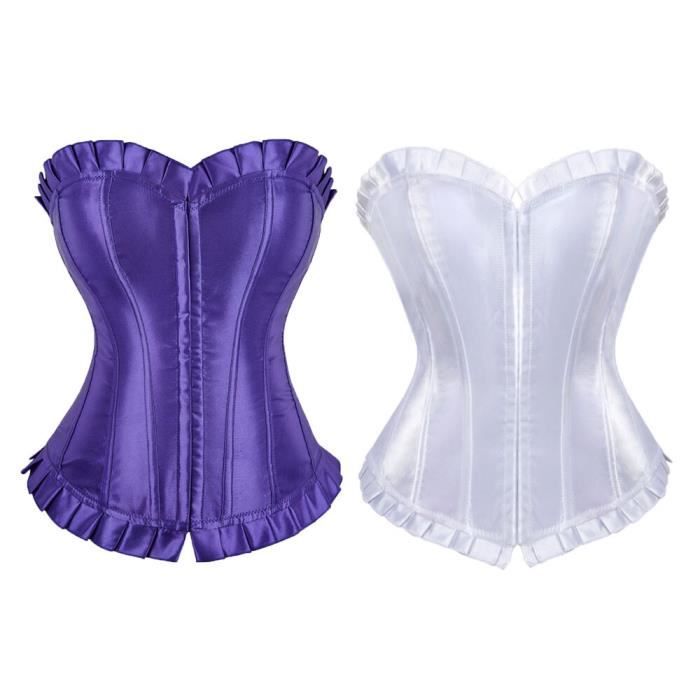 Corset victorien en satin pour femmes,corsets et bustiers,grande taille ...