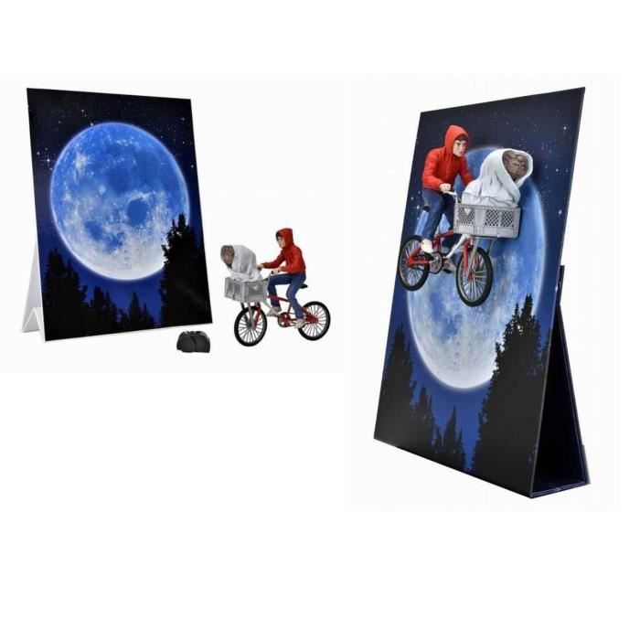 Figurines ELLIOTT et ET L’Extra-Terrestre Avec VTT Rétro Friction 40e ...