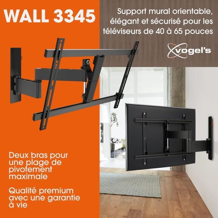 Wall 3345 Support Mural Tv Orientable Pour Écrans 40 65 Pouces (102 165 ...