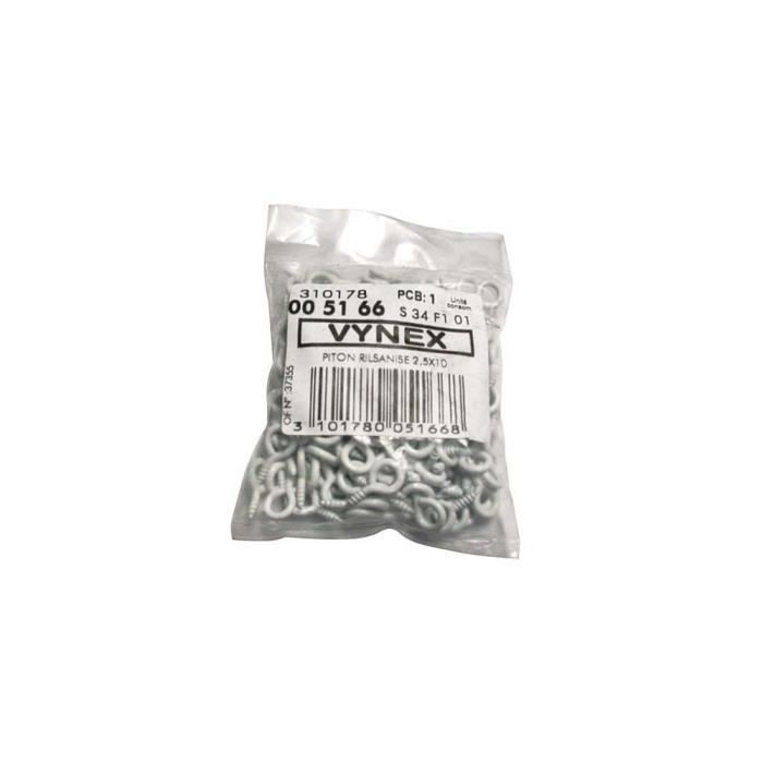 Piton à vis - lot de 200 - acier rilsanisé - 2.5x10 mm - Cdiscount ...