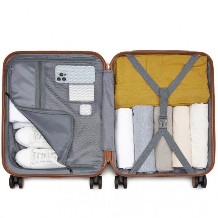 Kono Set de 3 Valises de Voyage 55cm Valise et 4 roulettes avec Serrure ...