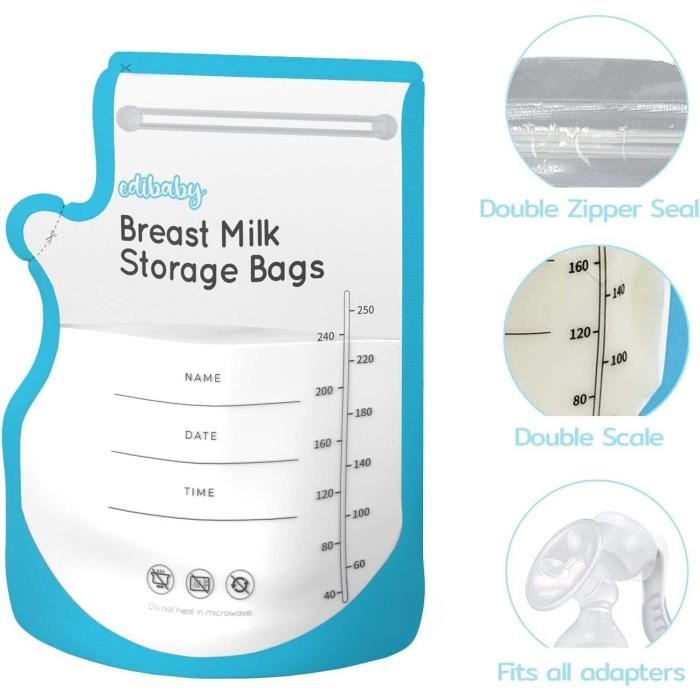 , Sachet Conservation Lait Maternelle, Paquet de 100, Sachets pour l ...