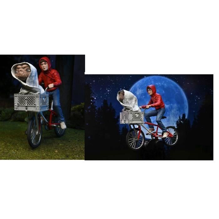 Figurines ELLIOTT et ET L’Extra-Terrestre Avec VTT Rétro Friction 40e ...
