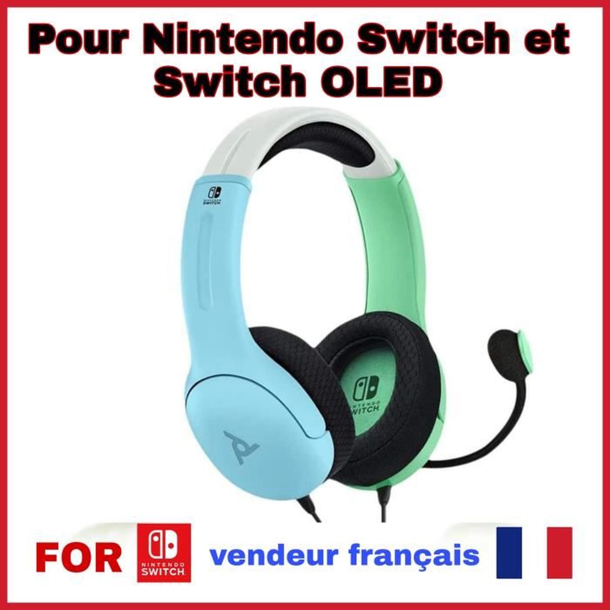 Casque gaming Greenflash avec micro pour nintendo switch / oled / lite ...
