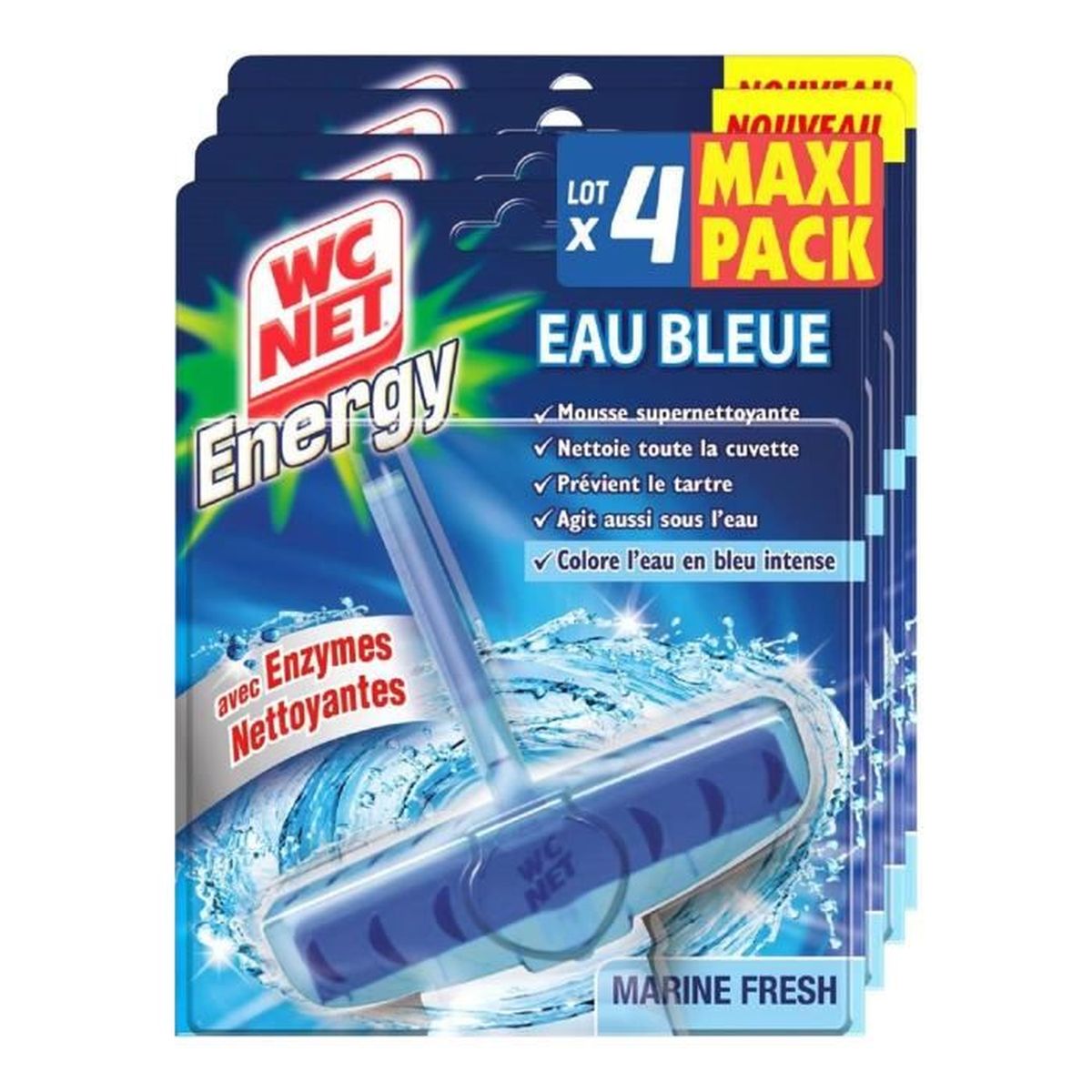 WC NET ENERGY bloc 5 actions Marine fresh - lot de 4 - Cdiscount Au ...