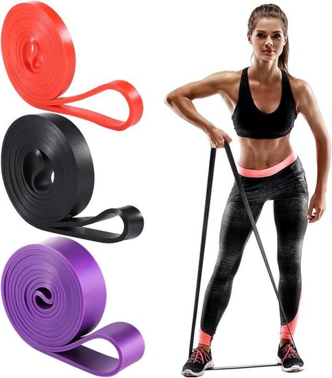 3 Pcs Bande Elastique Musculation 3 Tailles lastique Musculation Elastique Sport Bandes Fitness ...