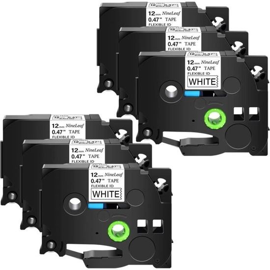 6xCompatible pour Brother P-touch 12mm 0,47'' TZe-FX231 TZeFX231 TZ ...