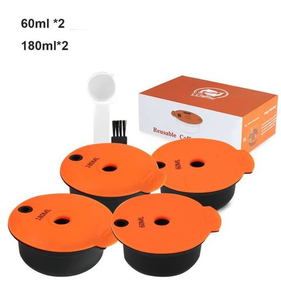 180 ml-2 160 ml-2 - Capsules De Café Rechargeables, Pour Machine ...