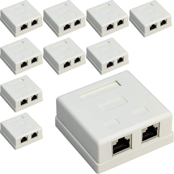 1aTTack.de Lot de 10 boites de raccordement pour cables reseau LSA et 2 ...