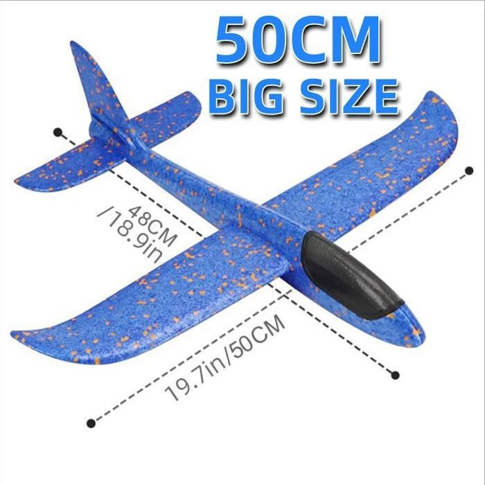 (Jaune)Grand planeur d'avion en mousse de 50CM, avion léger à inertie ...