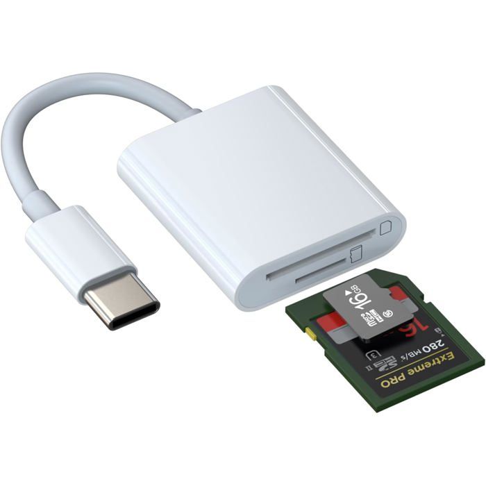 Adaptateur Usb C Lecteur De Carte Sd Et Micro Sd(2 In1)Pour Apple Pour ...