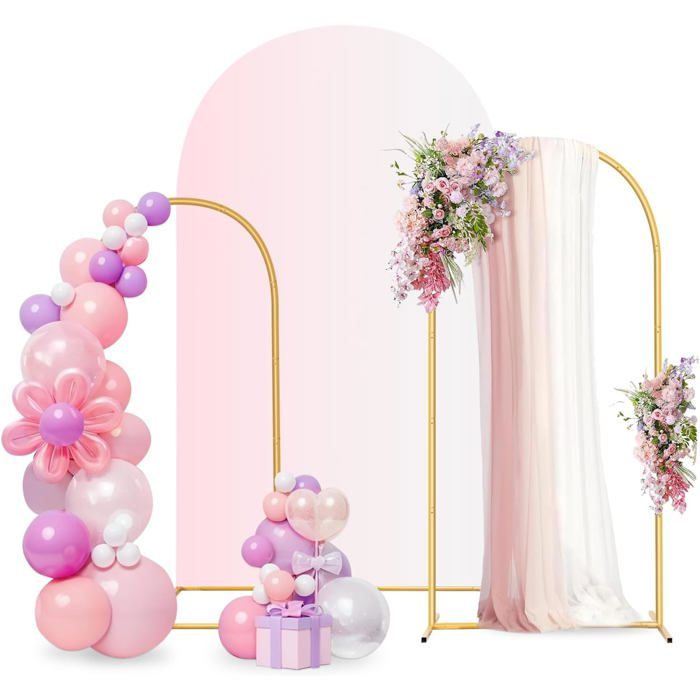 Arche de Mariage, Lot de 3 Arche de Ballons en Métal de 2,2 m, 2,0 m et ...