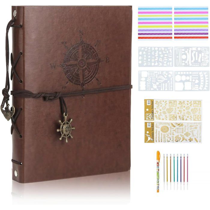 Album photo en cuir - ZSONIX - 60 pages - Marron - 28x22 cm ...