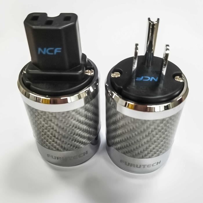 US Male Female -Furukawa Furutech Schuko FI-50 NCF Nano cristal Rhodium ...