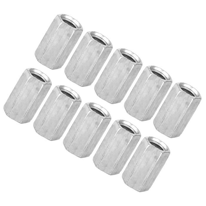 Écrou Manchon Fileté 10 Pièces M8 Longue Tige Écrou Hexagonal Manchon Hexagonal Écrou Entretoise ...
