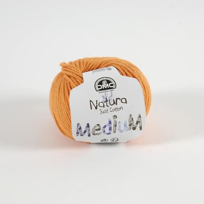 Natura Médium-Pelote De Fil À Tricoter Et À Crocheter|100% Coton-Idéal Pour Les Vêtements|50 G ...