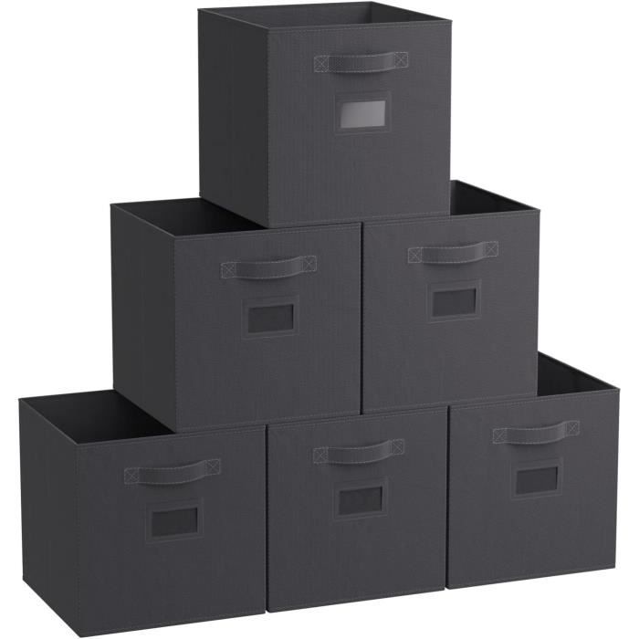 Cube De Rangement Lot De 6 Tiroirs En Tissu, Boite Rangement 28X28X28Cm ...