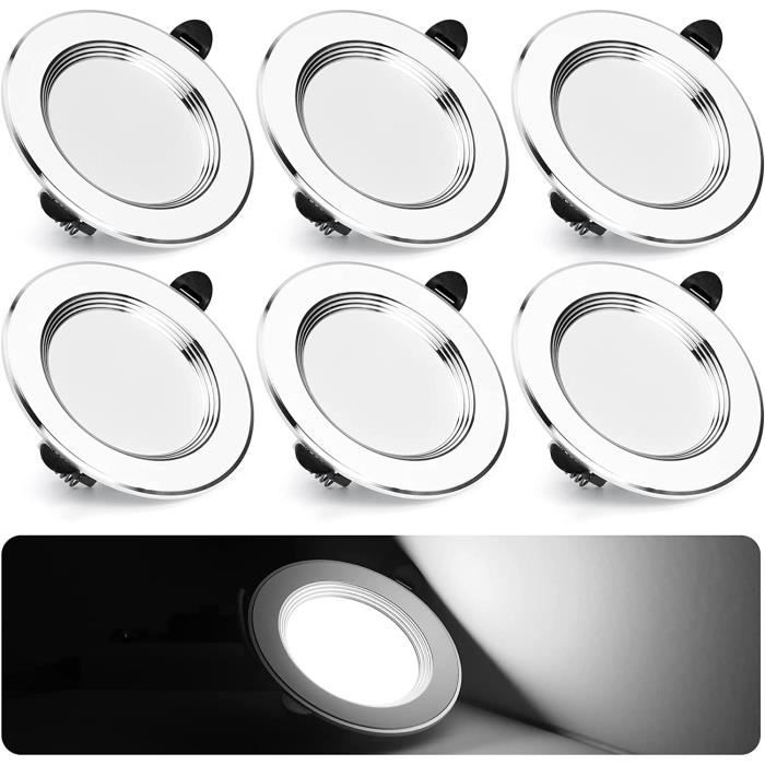 Spot LED Encastrable Extra Plat 7W 700Lm Encastré Lampe Plafonnier Blanc Froid 6000K Spot Salle ...