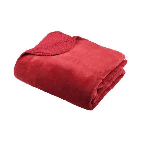 Plaid cocooning Moelleux Toronto Tout Doux, Bi-matière Effet Mouton ...