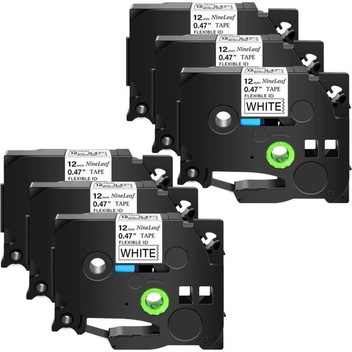 6xCompatible pour Brother P-touch 12mm 0,47'' TZe-FX231 TZeFX231 TZ ...