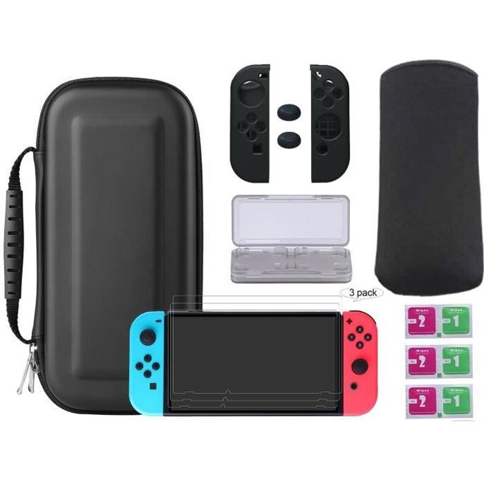 7 in 1 Coque de Transport Nintendo Switch avec Accessoires Kits Jeux ...