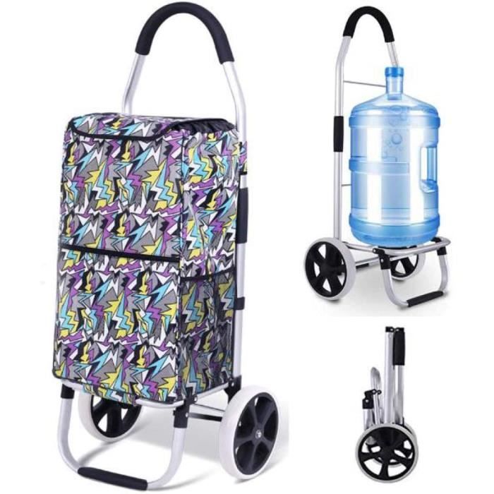 SHUSHI Chariot De Courses Pliable Avec 2 Roues,leger Impermeable Caddie ...