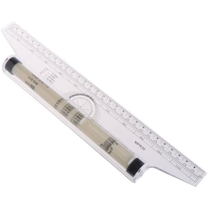 Règle de mesure - Rolling Parallel Ruler - Foot inch Metric Angle Rule ...