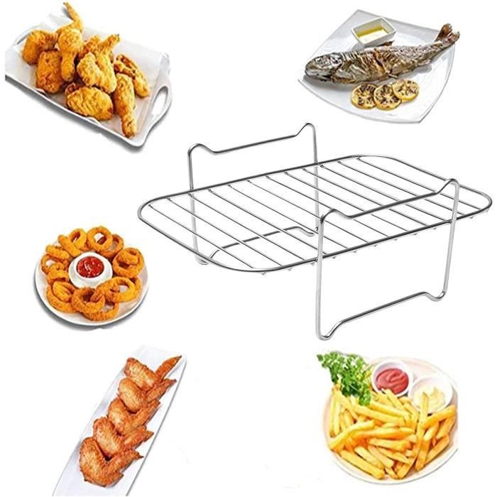 Grille En Acier Inoxydable Pour Friteuse Double Airfryer Airfryer Basket Tray Accessoires Pour ...