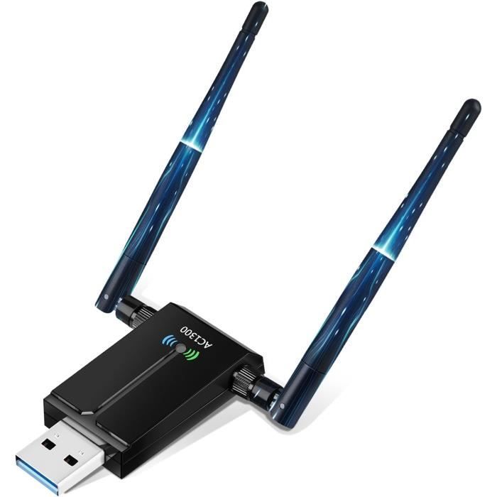 Clé WiFi Puissante AC1300 Mbps,Adaptateur USB WiFi,Cle USB WiFi 3.0 ... Clé WiFi Puissante AC1300 Mbps,Adaptateur USB WiFi,Cle USB WiFi 3.0 ...