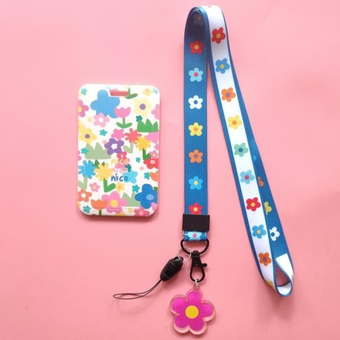 Porte-Cartes CRAZE L5U0Z 1 set Lovely flower card cover student bus ID ...