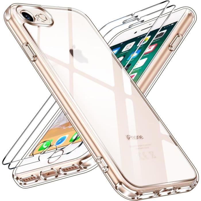 Anti-Jaunissement Hd Clair Coque Pour Iphone Se 2022-2020 (3E - 2E Génération) - Iphone 8 ...