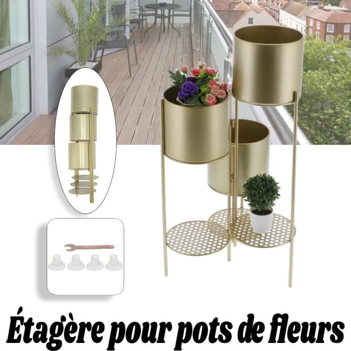 LIU Étagère pour pot de charrue en fer solide et stable 81 cm -PT5 ...