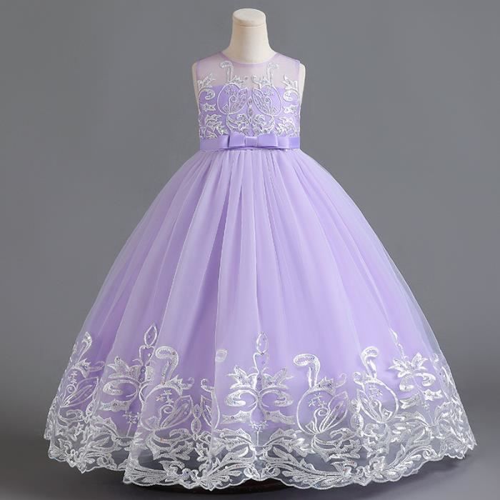 Robe de Cérémonie Princesse Fille Dentelle Tullle Elegant Pour Soirée ...