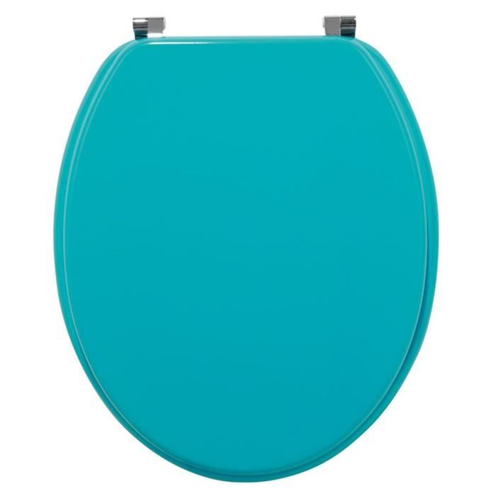 Abattants wc colors line bois unis Turquoise - Dim : 37,5 X 46,5 cm ...