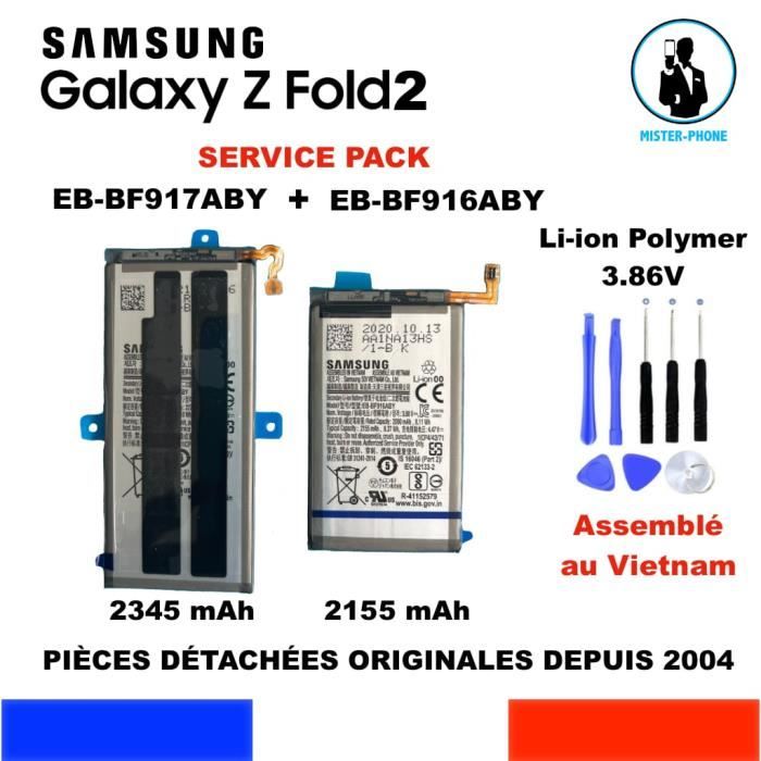 2 BATTERIES ORIGINALES SAMSUNG GALAXY Z FOLD2 FOLD 2 EB-BF917ABY EB ...
