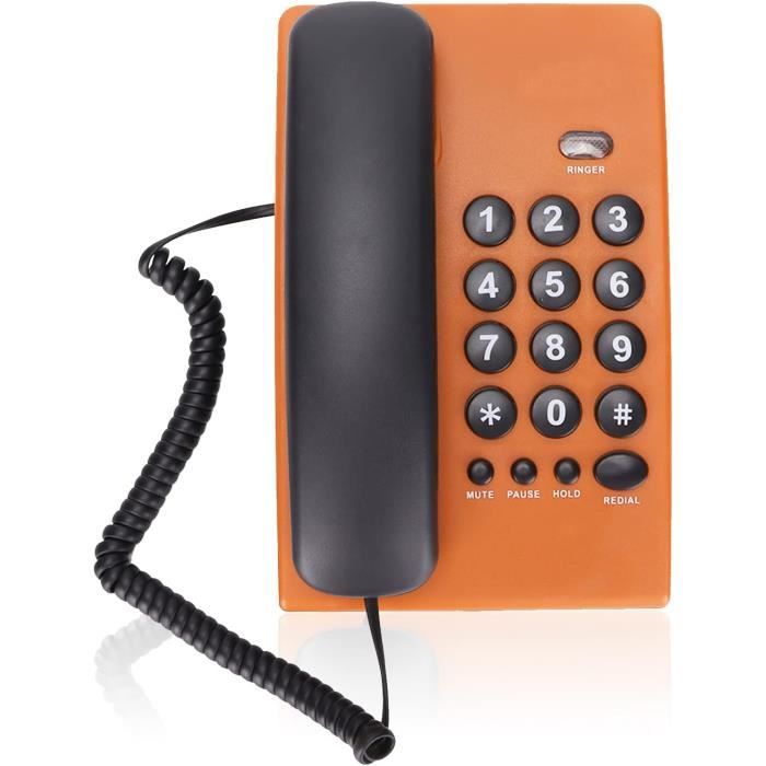 Téléphone Filaire, Téléphone Fixe, Téléphone Fixe, Sans Batterie ...