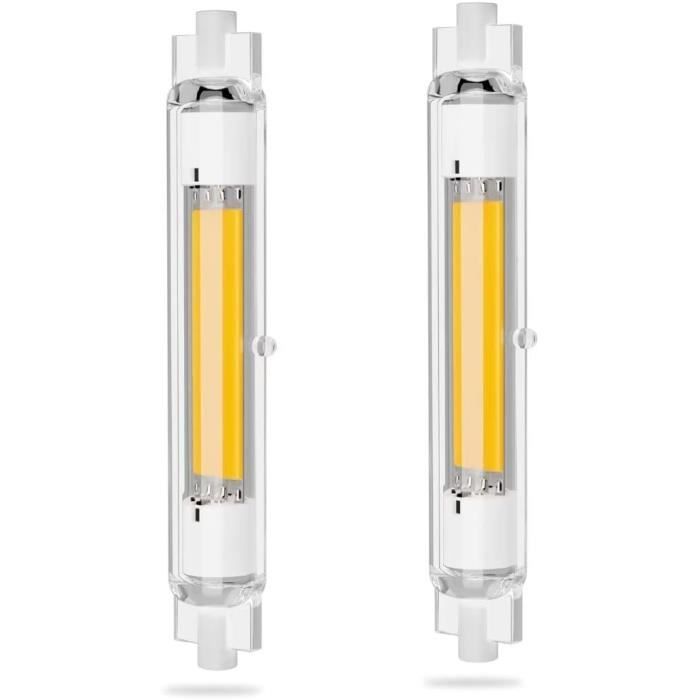 R7S LED 118mm Dimmable, Blanc Naturel 4000K, 30W Économie Énergie COB ...