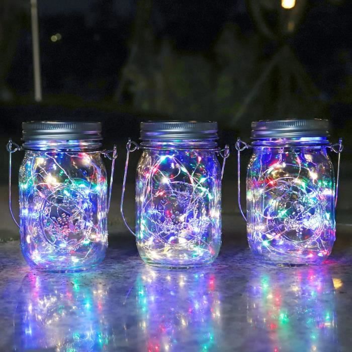 HALOY Lère de Jardin Solaire - Pack de 3 Lanternes Solaires Extérieur ...