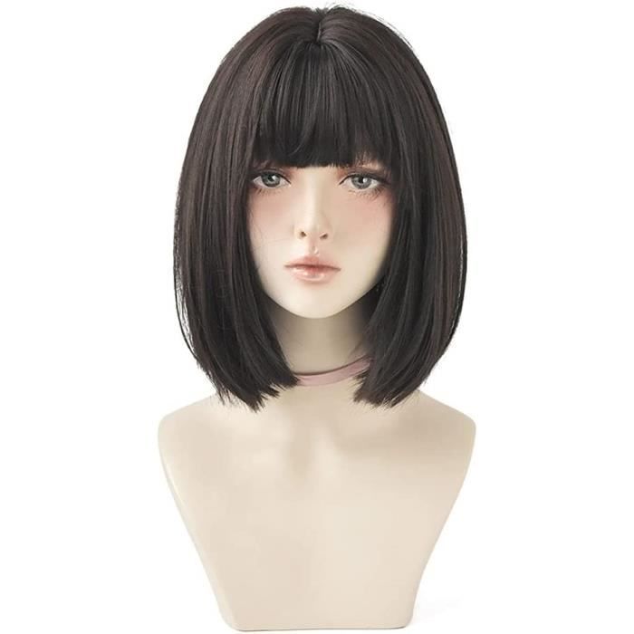 Perruque Synthétique oites Courtes Bob Perruques Perruque Femme ...