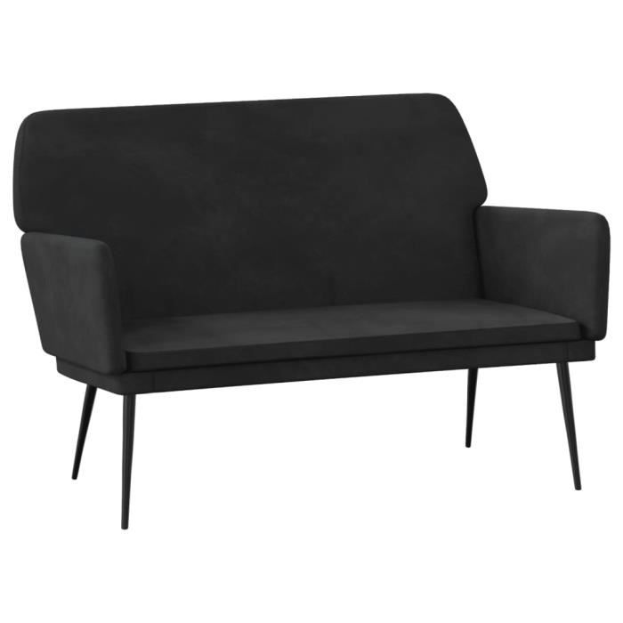 Banc Noir 108x79x79 cm Velours YESMAEFR - Cdiscount Maison