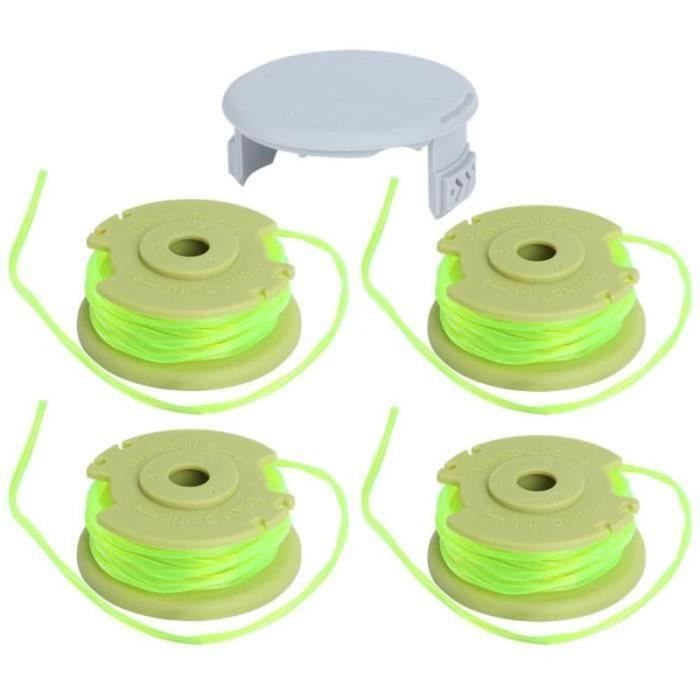 Drfeify Pièces de tondeuse à gazon 4 pcs Bobine de tondeuse à gazon avec couvercle pièces de ...