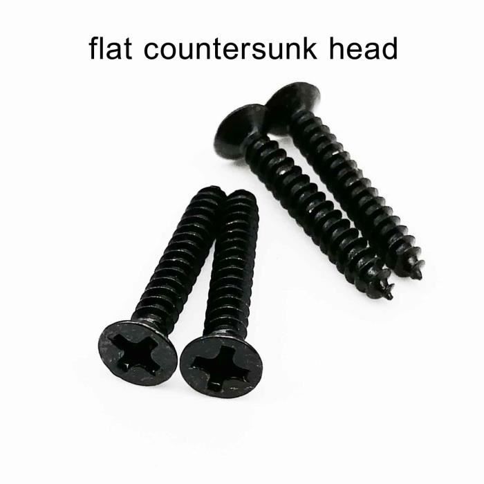 Countersunk head-M1.2-5mm -Mini vis à bois autotaraudeuse en acier noir, M1 M1.2 M1.4 M1.7 M2 M2 ...