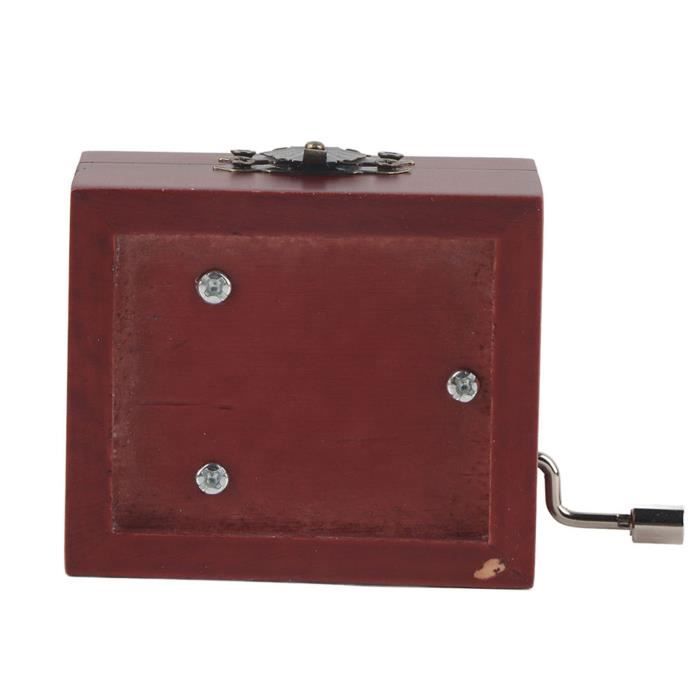 Zerone boîte à musique en bois 1Pc Bois de Hêtre Miniature Classique 8 ...