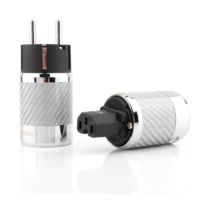 US Male Female -Furukawa Furutech Schuko FI-50 NCF Nano cristal Rhodium ...