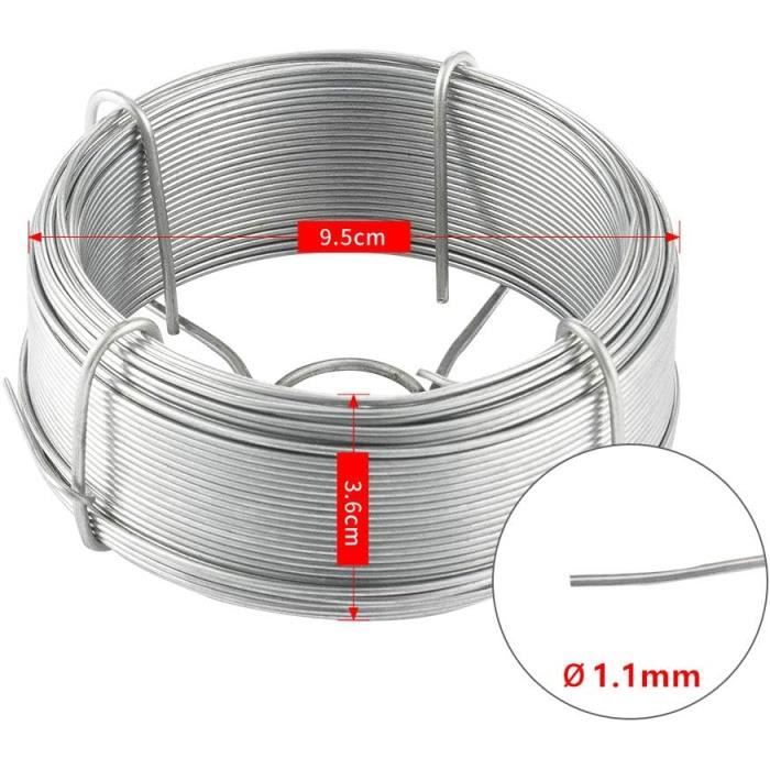 1.1Mm X 50M X 6Pcs Fil De Fer Galvanisé Rouleau De Fil Acier Galvanise ...