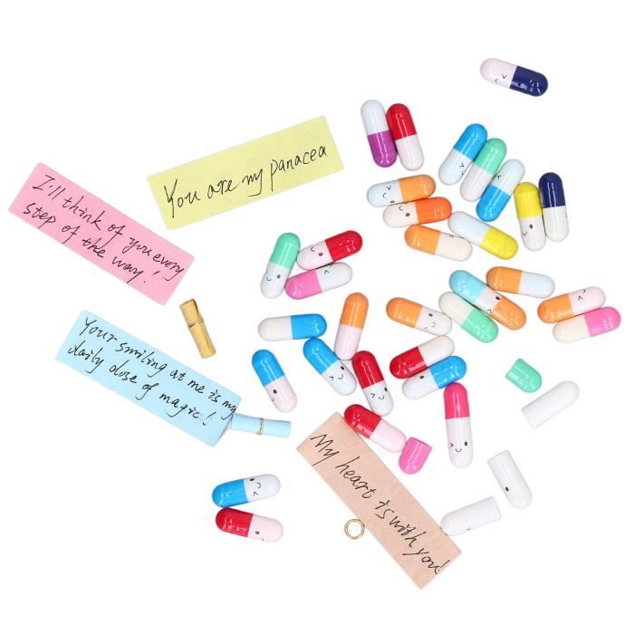 Fdit lettre de capsule de message d'amour 370 Pcs Capsule Lettres ...