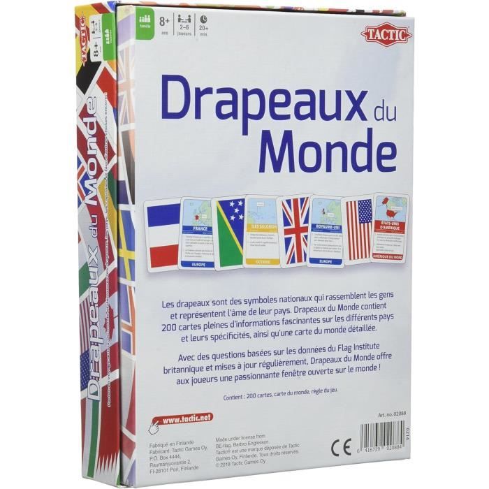 Tactic - 02088 - Jeu Société Famille 8 ans+ , apeaux Du Monde233 ...